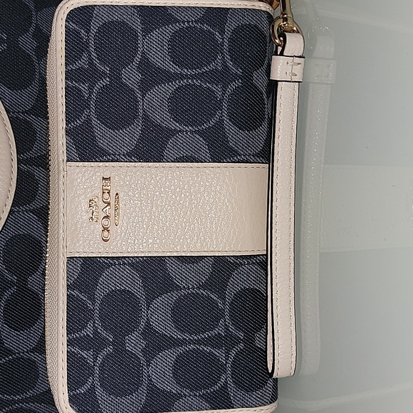 Coach | Bags | Coach Denim Signature Long Zip Around Wallet | Poshmark